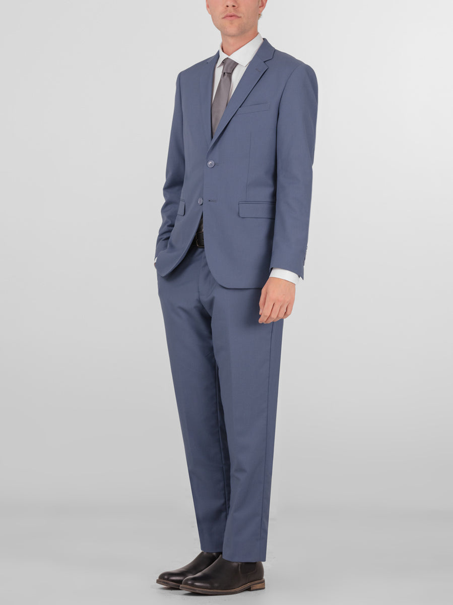 Slate Blue Two Button Suit by Alain Dupetit