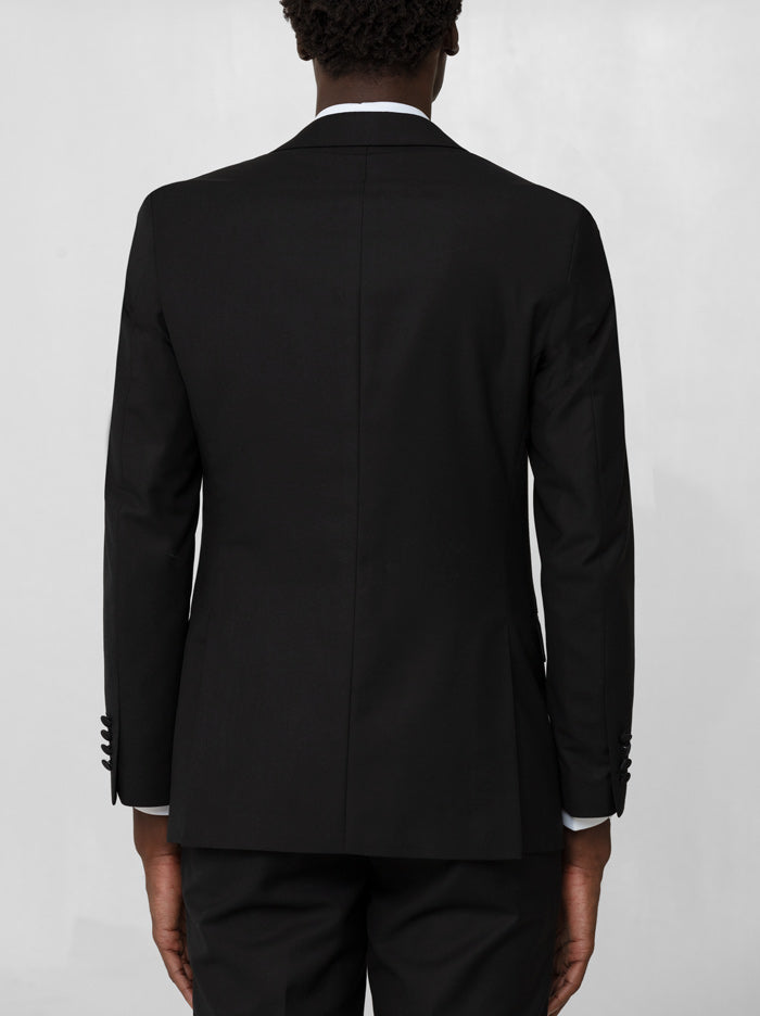 Black Peak Lapel Ticket Pocket Tuxedo | Alain Dupetit